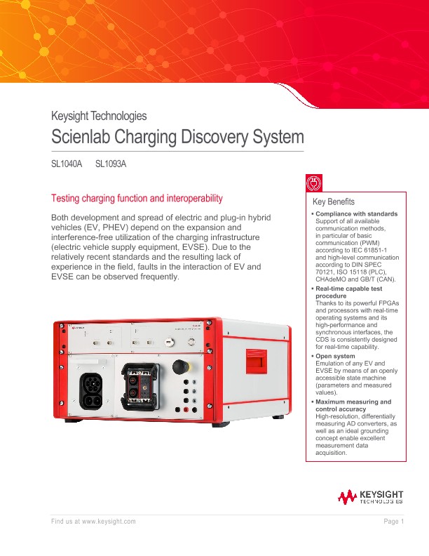 Scienlab Charging Discovery System PDF Asset Page | Keysight